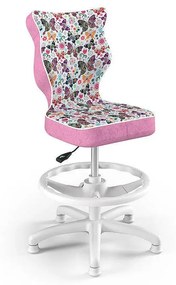 PETIT Dětská otočná židle s podnožkou, pro děti o výšce 133-159 cm, se vzorem motýla | Entelo