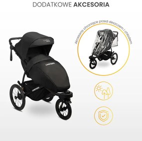 CARETERO Kočárek Lima Deluxe BLACK