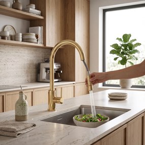 Rea, výtok s perlátorem pro kuchyňskou baterii REA Fresh, zlatá lesklá, REA-B9072