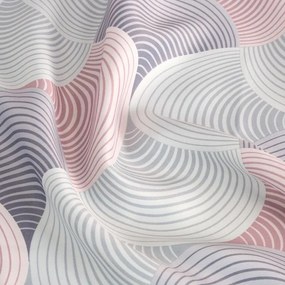 Stříbrno růžový zatemňovací závěs na kroužcích ASETA 140 x 250 cm
