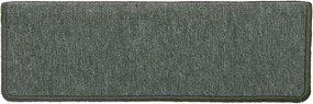 Schodové rohože 15 ks 65 x 21 x 4 cm tmavě zelené s obdélníkovým okrajem 326193