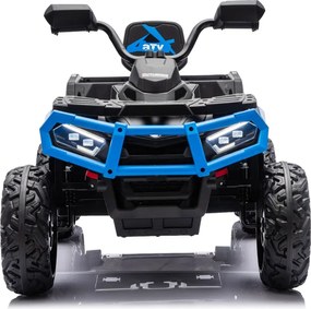 LEAN CARS Čtyřkolka na baterie ATV 6 kol s přívěsem JC606 24V 4x4 modrá