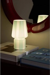 Bílá/modrá skleněná stolní lampa (výška 21,5 cm) Carlo – Ellos Home