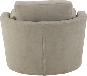 Šedé kulaté křeslo Swivel Grey - 98*107*88cm