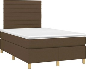 Box spring postel s matrací tmavě hnědá 120x190 cm textil 3269940