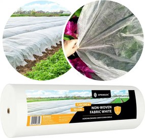 Netkaná agrotextilie 1,6m x 100m, extra pevná, bílá SPRINGOS AG0005