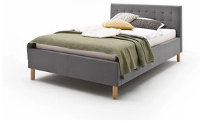 Světle šedá čalouněná jednolůžková postel 120x200 cm Malin – Meise Möbel