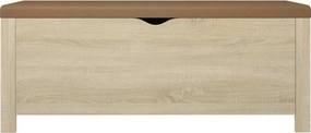Úložný box s poduškou dub sonoma 105x40x45cm kompozitní dřevo 326771
