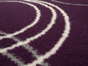 Alfa Carpets, Kusový koberec Circles lila, 80x150, fialová, chodba / předsíň