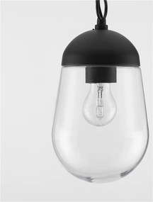 NV 9060197 Venkovní závěsné svítidlo OMIKA tmavě šedý hliník a čiré sklo E27 1x12W 110-240V bez žárovky IP54 - NOVA LUCE