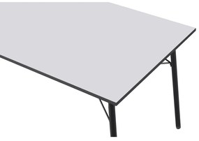 Kondela Jídelní stůl, bílá/černá, 160x80x75 cm, NALAK TYP 3