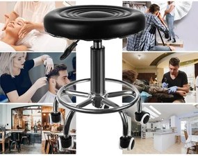 Kadeřnický taburet - kolečková židle černá Beautylushh 23505