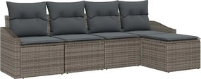 Set pohovek 5 ks Šedá polyratan 3346679