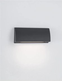 NV 9018062 Venkovní nástěnné svítidlo LIV tmavě šedý hliník a skleněný difuzor LED 3.5W 3000K 200-240V 120st. IP54 - NOVA LUCE