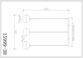 Globo 15999-3H - Lustr na lanku RAGUSA 3xE27/60W/230V
