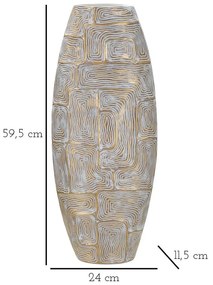 Váza z polyresinu ve zlaté barvě (výška 59,5 cm) Eclips – Mauro Ferretti