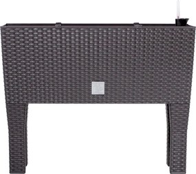 Prosperplast Truhlík na květiny »Rato Case High«, s vložkou na zavlažování, v ratanovém vzhledu. (tmavě okrová, Š 80 x V 62 x H 33 cm)