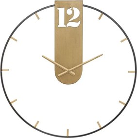 Kovové nástěnné hodiny Goldy 60 cm černé/zlaté