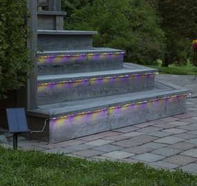 STAR TRADING Venkovní LED světelný pásek na solární nabíjení Strip Light - 5 m, multi barva, plast