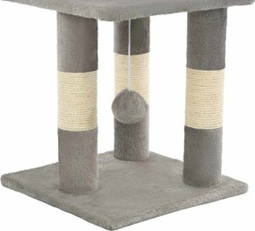 Škrabadlo pro kočky se sisalovými sloupky 65 cm šedé 170596