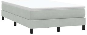 Postel Box Spring bez matrace světle šedá 120x210 cm samet 3315819