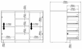 Tvilum Komoda Simplicity 236 bílý lesk