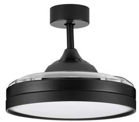 LED černé moderní stropní svítidlo Nevma s dálkovým ovládáním
