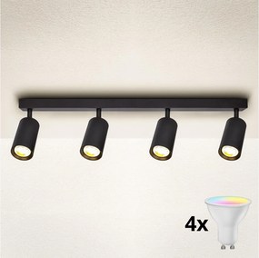 BRILAGI - LED RGBW Stmívatelné bodové svítidlo SELE 4xGU10/4,8W/230V černá