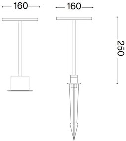 Ideal Lux - LED Venkovní lampa TOFFEE LED/11W/230V CRI 90 IP65 antracit