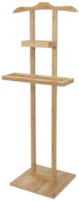 Bambusový stojan na oblečení s odkládací plochou Compactor Bamboo - 44,5 x 32 x 115 cm