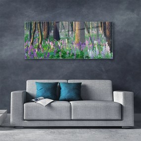 akrylový obraz Les Květiny Příroda 125x50 cm