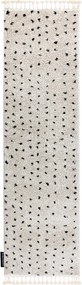 Behúň Berber Syla B752 dots cream, 60x200, biela, kuchyňa, Dywany Łuszczów