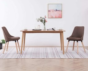 vidaXL Jídelní židle 2 ks textil [283632] Barva: Hnědá
