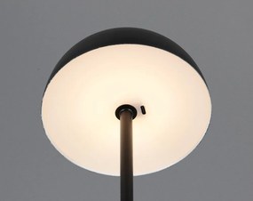 Matně černá LED stolní lampa s kovovým stínidlem (výška 21 cm) Munoz – Reality