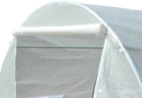 Outsunny skleník Velký fóliový skleník, 600x300x200cm, pro rostliny a zeleninu, odolný proti povětrnostním vlivům