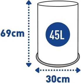 ALDA Room Basket šedá / Odpadkový koš / 45 l / Lakovaná ocel / Protisk