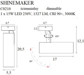 Maxlight Stropní svítidlo Maxlight C0210 SHINEMAKER