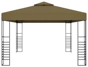 vidaXL Marketos Altán se zatahovací střechou 3 x 4 m taupe 180 g/m²