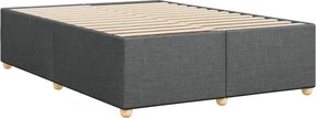 Rám postele bez matrace tmavě šedý 160 x 200 cm textil 3284744