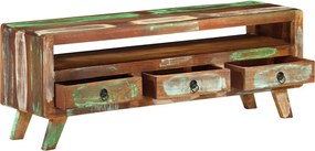 TV stolek vícebarevný 110x30x40 cm masivní recyklované dřevo 337063