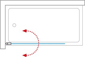Vanová zástěna iBATH FOLD PRO Bílá Sklo TRANSPARENT 1400 mm 810 mm 4000776