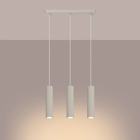 Sollux Lighting Závěsná lampa KARBON 3L béžová