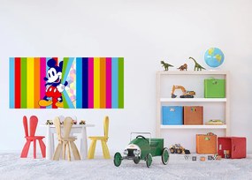 Dětská vliesová fototapeta na zed' Barevný Mickey Mouse, Disney | 202 x 90 cm | DFTDNH 5380