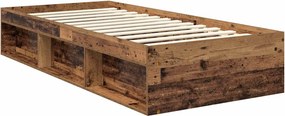 Rám postele s čelo Staré dřevo 90 x 200 cm Masivní borové dřevo 3411062