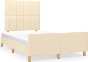 Rám postele bez matrací krémově 120x190 cm textil 3270532