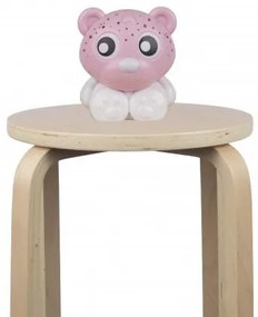 Playgro Usínací lampička medvídek s projektorem - Růžovo-bílá