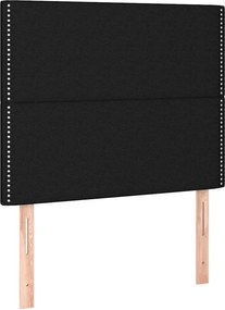 Box spring postel s matrací černá 90x200 cm textil 3127855