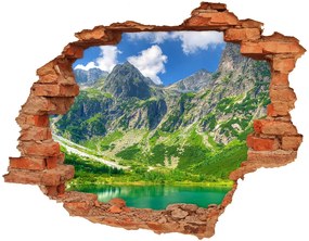 Wallmuralia Díra 3D foto tapeta nálepka Jezero v horách 90x70 cm
