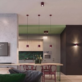 Sollux Lighting Stropní svítidlo ORBIS 2 bordó