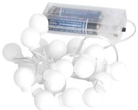 SOLIGHT LED vánoční řetěz barevné koule, 20x LED, 2m, 2x AA